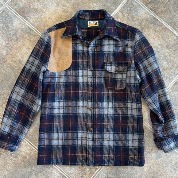 Pendleton | Shirts | Vintage Pendleton Lobo 97s Leather Wool Plaid ...
